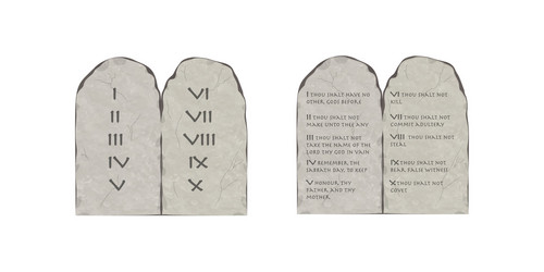 Tablets of stone with the ten commandments Vector Image