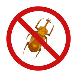 No fly with ban sign anti pest control Royalty Free Vector