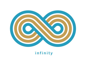 Infinity symbol linear style sign isolated Vector Image