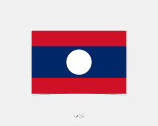 Asean rectangle flag icon with shadow Royalty Free Vector