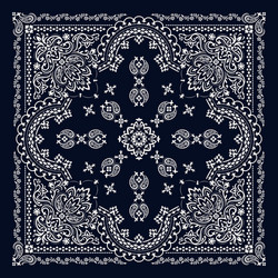 Rectangular bandana print design for rug carpet Vector Image