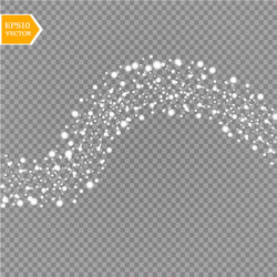 Falling snow effect isolated on transparent Vector Image