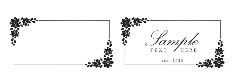 Floral botanical frame template rectangular Vector Image
