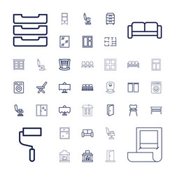Interior icons Royalty Free Vector Image - VectorStock