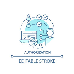 Authorization concept icon Royalty Free Vector Image