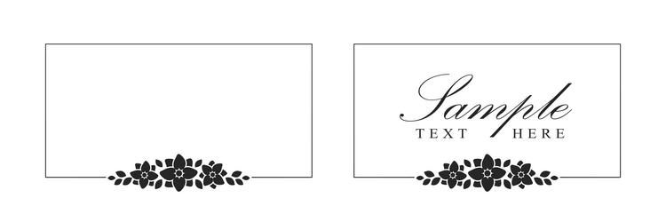 Floral botanical frame template rectangular Vector Image