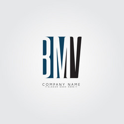 Initial letter bmw logo - simple monogram Vector Image