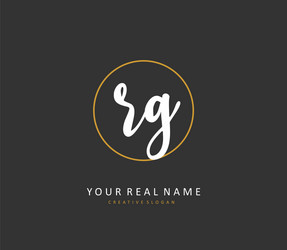Rg initial letter handwriting and signature logo Vector Image