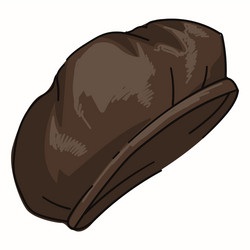 Minimalist headwear for men black simple cap Vector Image