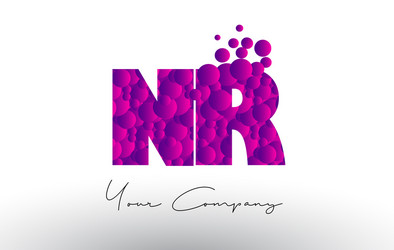 Creative colorful letters nr n r logo Royalty Free Vector