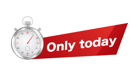 Business red banner only one week Royalty Free Vector Image