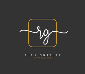 Rg initial letter handwriting and signature logo Vector Image