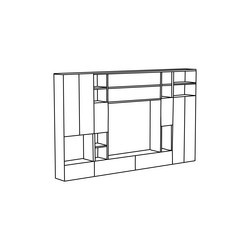 Shelf furniture icon minimalist logo Royalty Free Vector