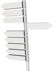 New life or old change street signs Royalty Free Vector