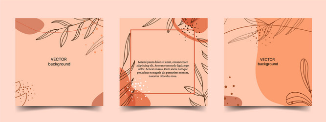 Social media square postcards Royalty Free Vector Image