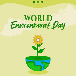 World environment day template background Vector Image