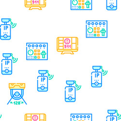 Cctv camera security seamless pattern Royalty Free Vector