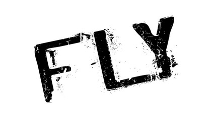 Fly rubber stamp Royalty Free Vector Image - VectorStock