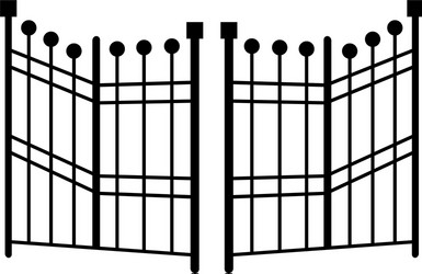 Open gate logo Royalty Free Vector Image - VectorStock