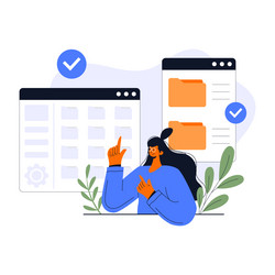 File management concept modern Royalty Free Vector Image