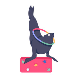 Circus seal Royalty Free Vector Image - VectorStock