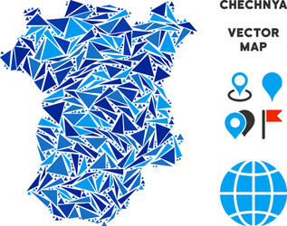Chechnya map population people Royalty Free Vector Image