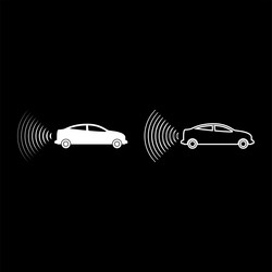 Car radio signals sensor smart technology Vector Image