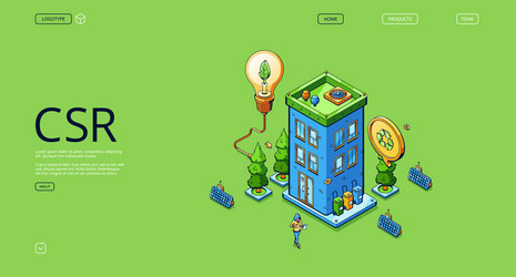 Csr corporate social responsibility concept Vector Image