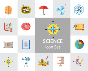 Science type icon set Royalty Free Vector Image