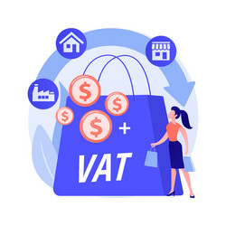 Value added tax system abstract concept Royalty Free Vector