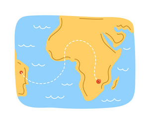 Concept of international migration Royalty Free Vector Image