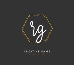 Rg initial letter handwriting and signature logo Vector Image