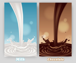 Abstract background with chocolate splash high Vector Image