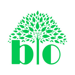 Advertising bio logo an example a drawing Vector Image