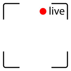 Camera screen showing recording is in progress Vector Image