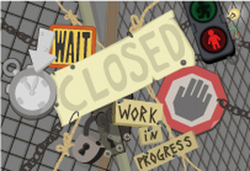 Closed factory with workers losing their job Vector Image