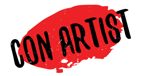 Con artist rubber stamp Royalty Free Vector Image