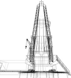 Oil rig silhouettes Royalty Free Vector Image - VectorStock