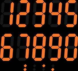 Digital numbers Royalty Free Vector Image - VectorStock