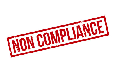 Red non compliance rubber stamp seal Royalty Free Vector