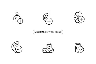 Modern clinical service icon set for multipurpose Vector Image