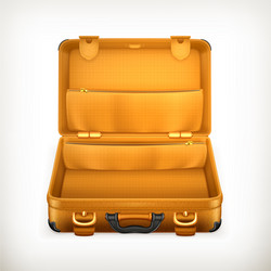 Open suitcase 3d icon Royalty Free Vector Image