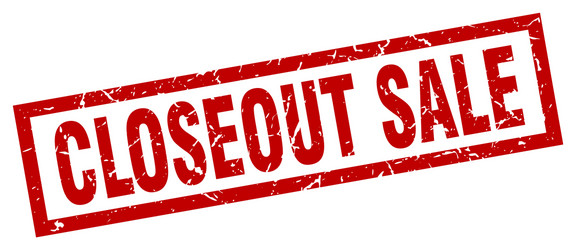 Closeout sale square stamp Royalty Free Vector Image