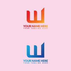 W letter logo or text logo and word logo Vector Image