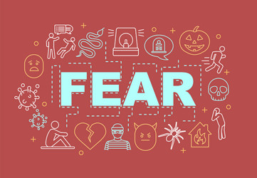 Hopelessness word concepts banner fear anxiety Vector Image