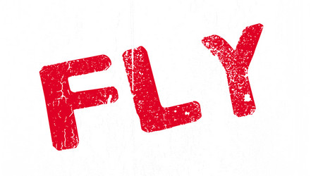 Fly rubber stamp Royalty Free Vector Image - VectorStock