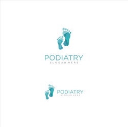 Podiatry logo isolated on white background Vector Image
