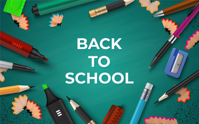 Welcome back to school poster and banner Vector Image