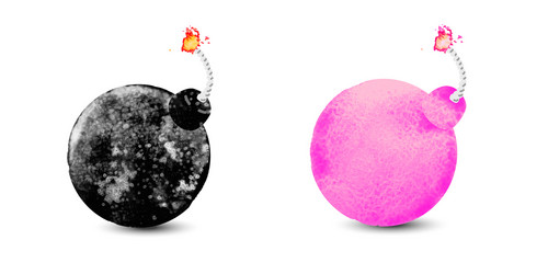 Bomb logo color creative Royalty Free Vector Image