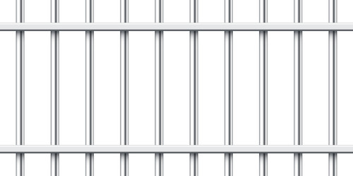 Realistic golden prison bars fence jail Royalty Free Vector